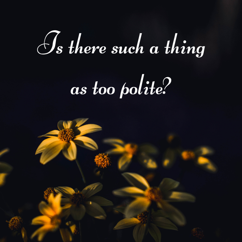 Is there such a thing as too polite? – CyberNuhn